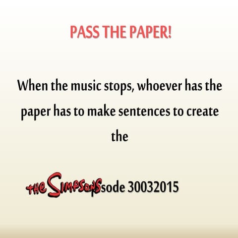 Pass the paper | PPT