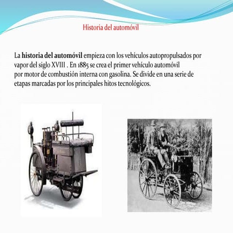 evolución del automóvil y su clasificacion | PDF