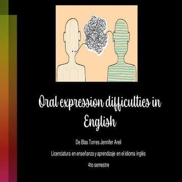 oral expression difficulties in English | PDF