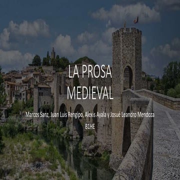 Presentación13.pptx Prosa Medieval 1 Bachillerato | PPTX