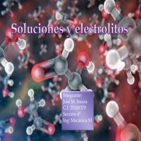 Electrolitos y no electrolitos | ODP