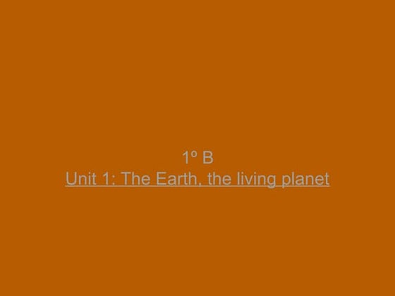 The earth - Our Living Planet | PPTX