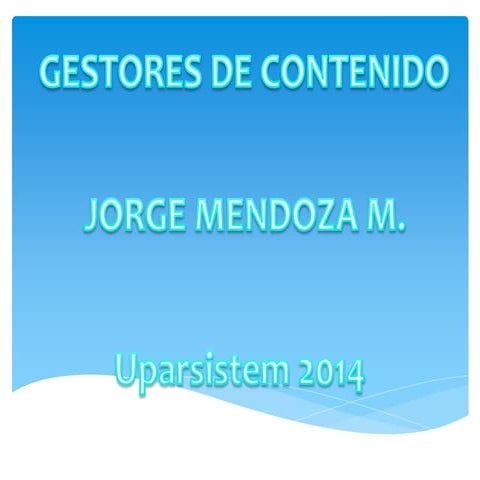 Gestores de contenido | PDF