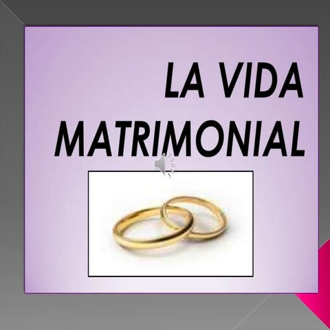LA VIDA MATRIMONIAL | PPTX