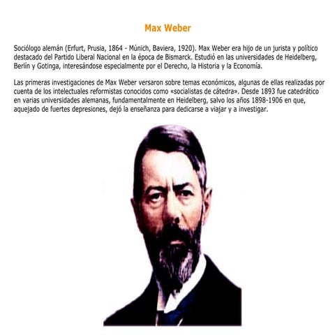 Max weber y su sociología comprensiva | PPT
