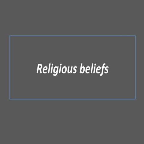 religious beliefs | PPT
