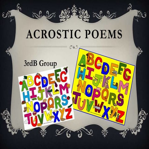 Acrostic poems by Year 3 | PPTX
