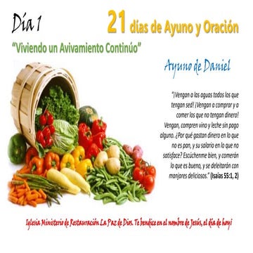 21 DIAS DE AYUNO Y ORACION-MINISTERIO DE RESTAURACIÓN LA PAZ DE DIOS | PDF