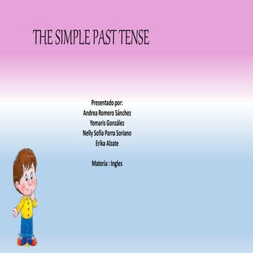 Simple Past Tense of the Verb | PPTX