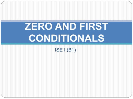 Zero conditional | PPT