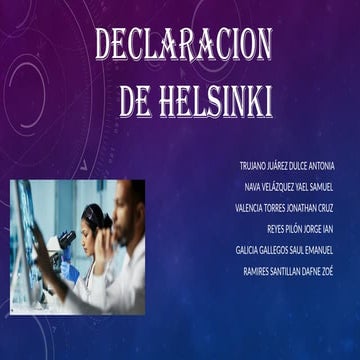 Presentación de la Declaración de Helisinki | PPTX