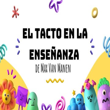 EL TACTO DE LA ENSEÑANZA DE MAX VAN MANEN | PDF