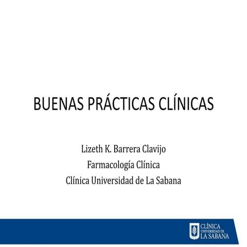 Presentación buenas prácticas clínicas | PPTX