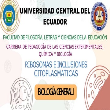 Ribosomas e inclusiones citoplasmáticas | PPTX