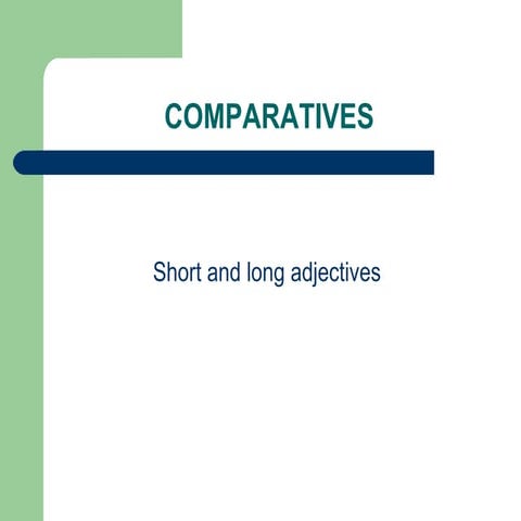 PresentacióN Comparatives | PPT