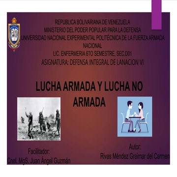 Lucha Armada y no Armada | PPTX