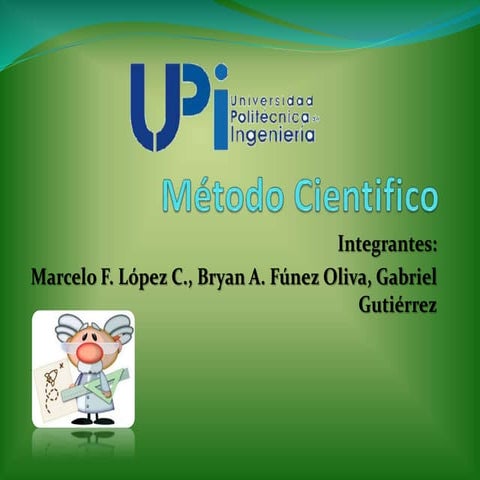 Presentación del metodo cientifico | PPTX