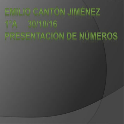 Presentación de números | PPT