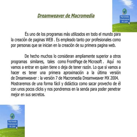 Presentación dreamweaver | PPT