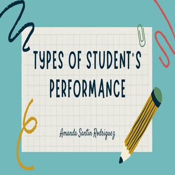 TYPES OF STUDENT'S PERFORMANCE | PDF