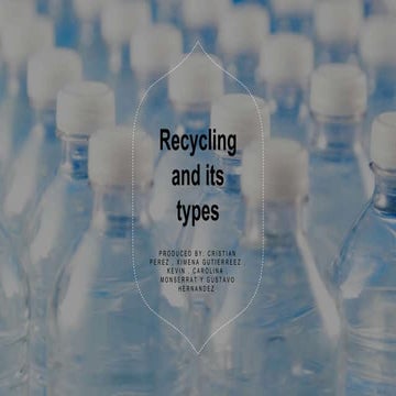 Recycling and its types, Types of Recycling.pptx
