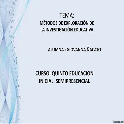 Presentación investigacion educativa | PPTX