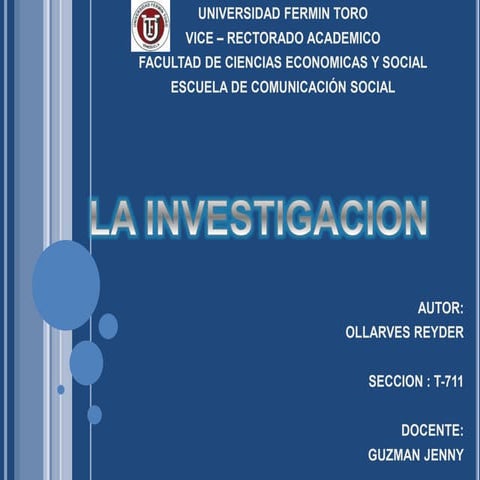 Presentación la investigacion. | PPTX