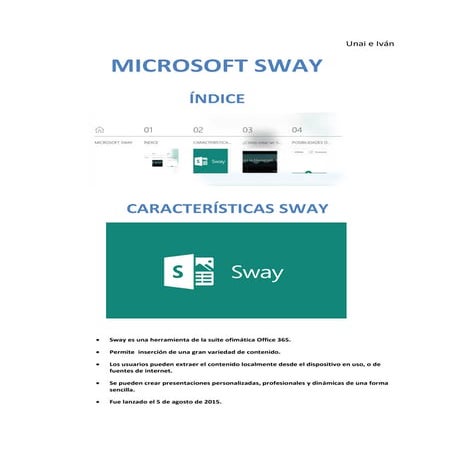 PRESENTACIÓN MICROSOFT SWAY TIC | PDF