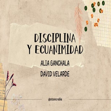 Presentación Valores: Disciplina y Ecuanimidad | PPT