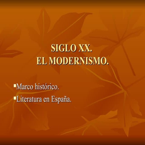 Presentación modernismo | PPT