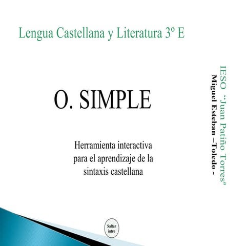 Presentación oración simple power point | PPT