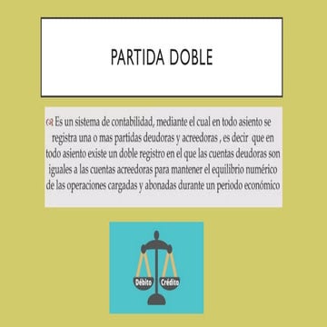 PRESENTACIÓN PARTIDA DOBLE EN CONTABILIDAD | PPTX