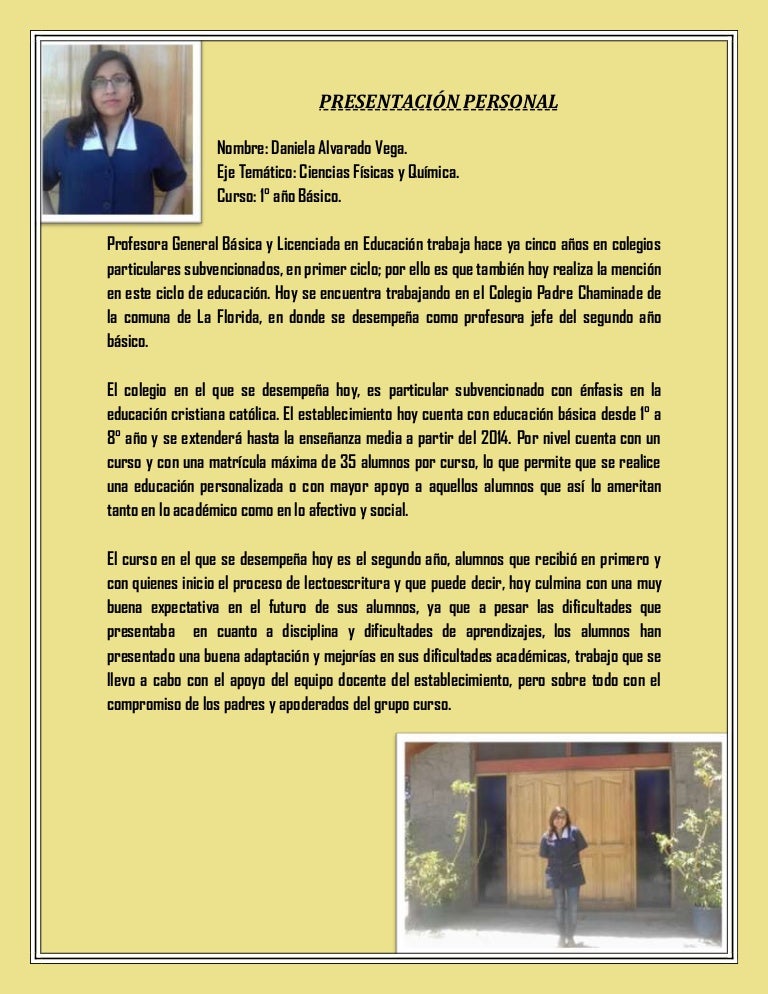 Presentación personal