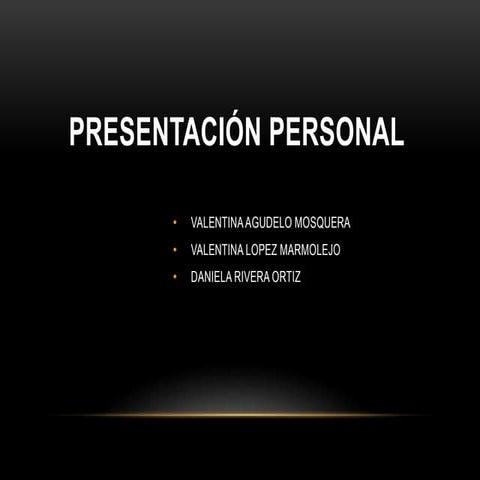 Presentación personal | PPT