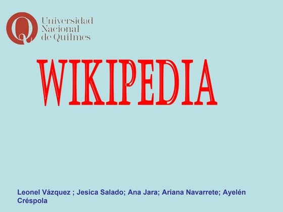 Wikipedia enciclopedia | PPT