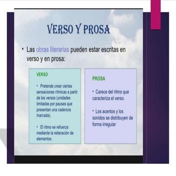 Presentación prosa y verso | PPTX