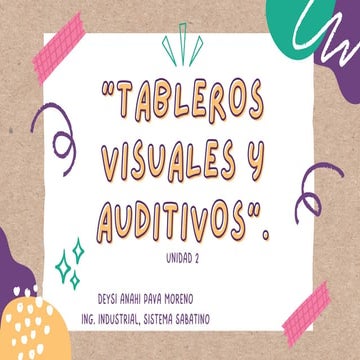 Tableros Visuales y Auditivos en ingenieria industrial | PPTX