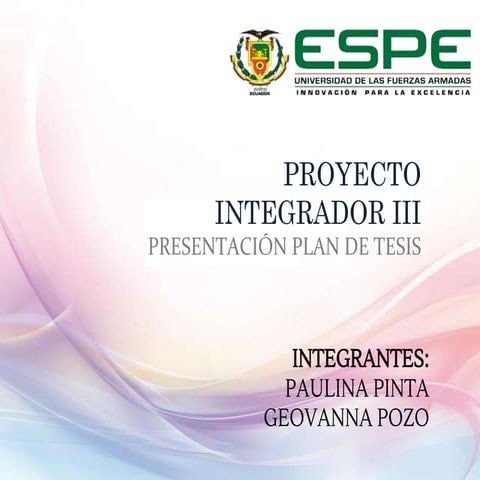 Presentación proyecto integrador iii | PPTX