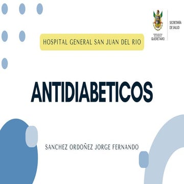 Farmacología, antidiabeticos orales, mecanismo de acción | PDF