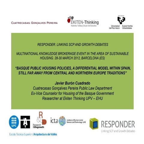 RESPONDER: BASQUE, SPANISH AND EUROPEAN HOUSING POLICIES | PDF