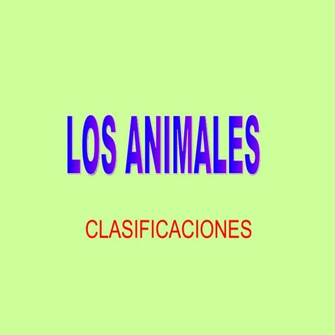 Los animales | PPTX