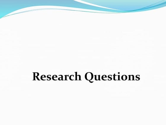 Research question presentation | PPT