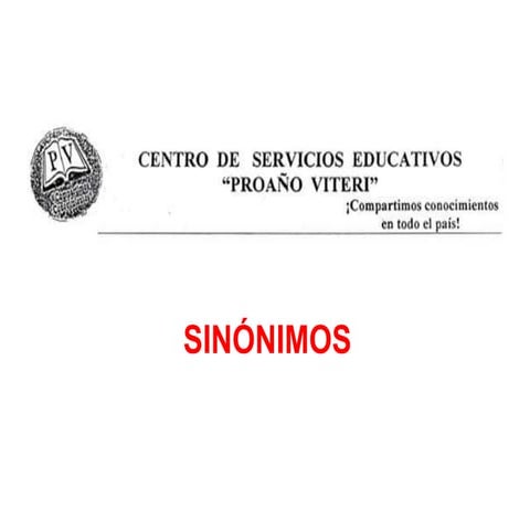 Presentación sinonimos | PPTX