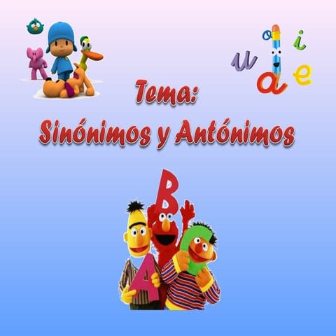 Presentación sinonimos y antónimos | PPT