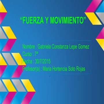 FUERZA Y MOVIMIENTO ciencias cuarto basico.ppt