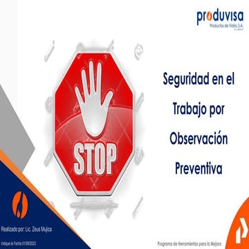 PROGRAMA STOP PARA EMPLEADOS SEGURIDAD OBSERVACION PREVENTIVA | PPT