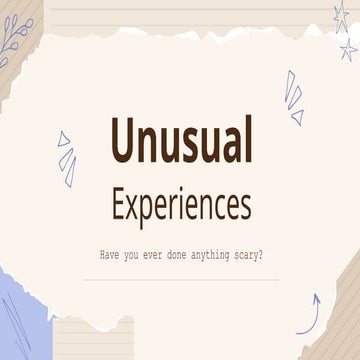 Presentación Unusual Experienceeeeeeeeeeeees | PPTX