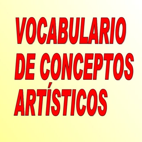 Vocabulario de arte | PPT