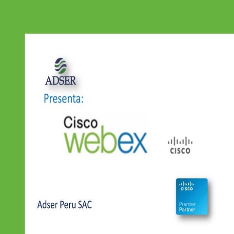 Presentación WebEx Overview | PDF