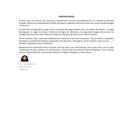 Presentació | DOCX